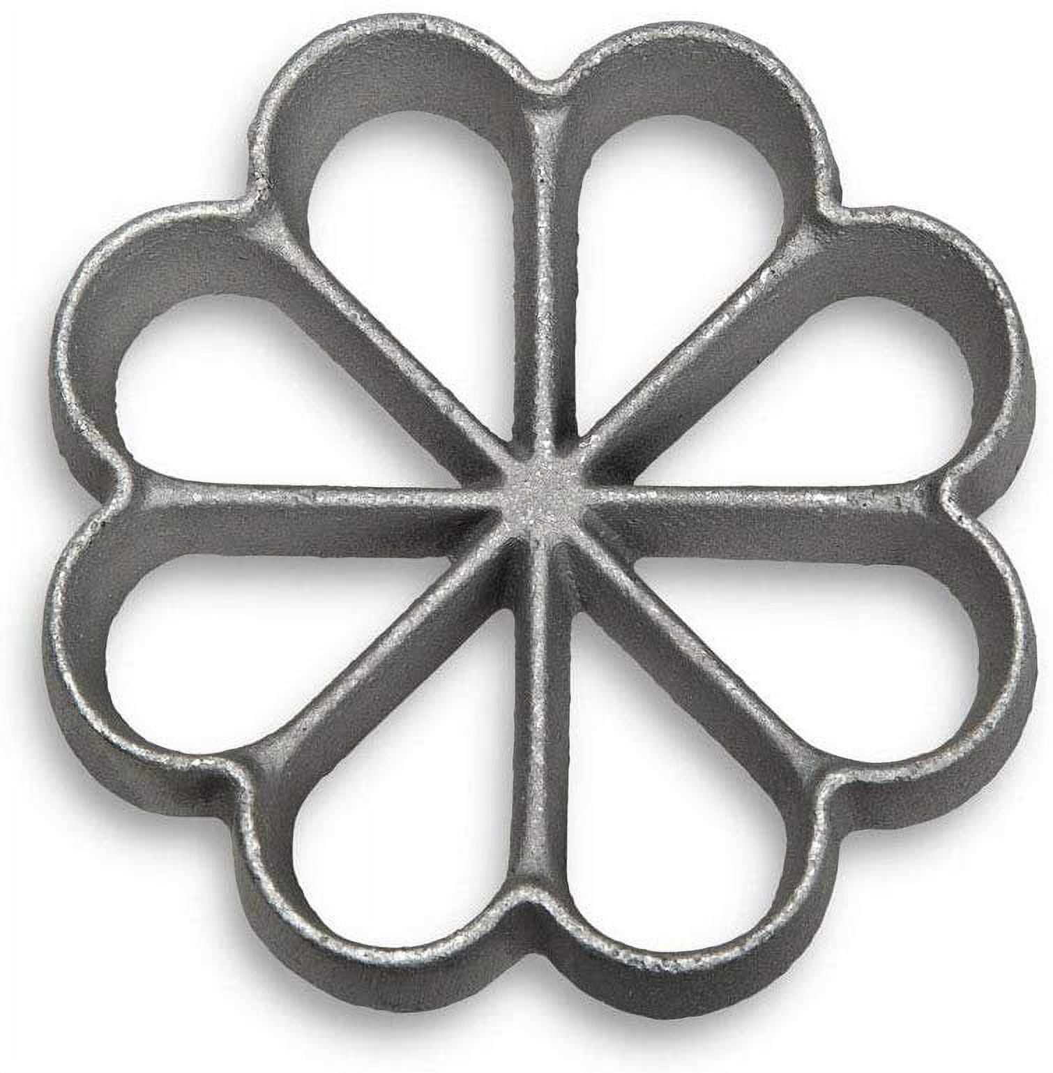 Kitchen Supply Cast-Aluminum Rosette-Iron Mold, 8-Petal Rosette 4-1/2 ...