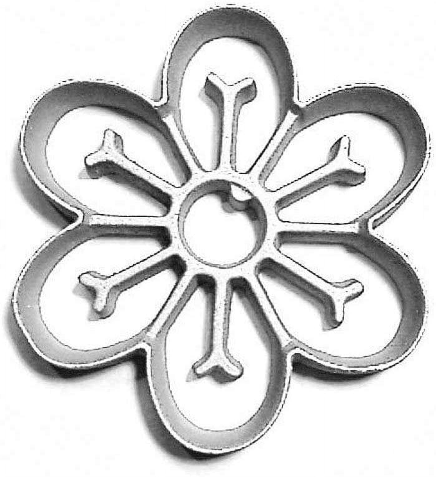 Kitchen Supply Cast-Aluminum Rosette-Iron Mold, Daisy 5-3/8 Inch Across ...