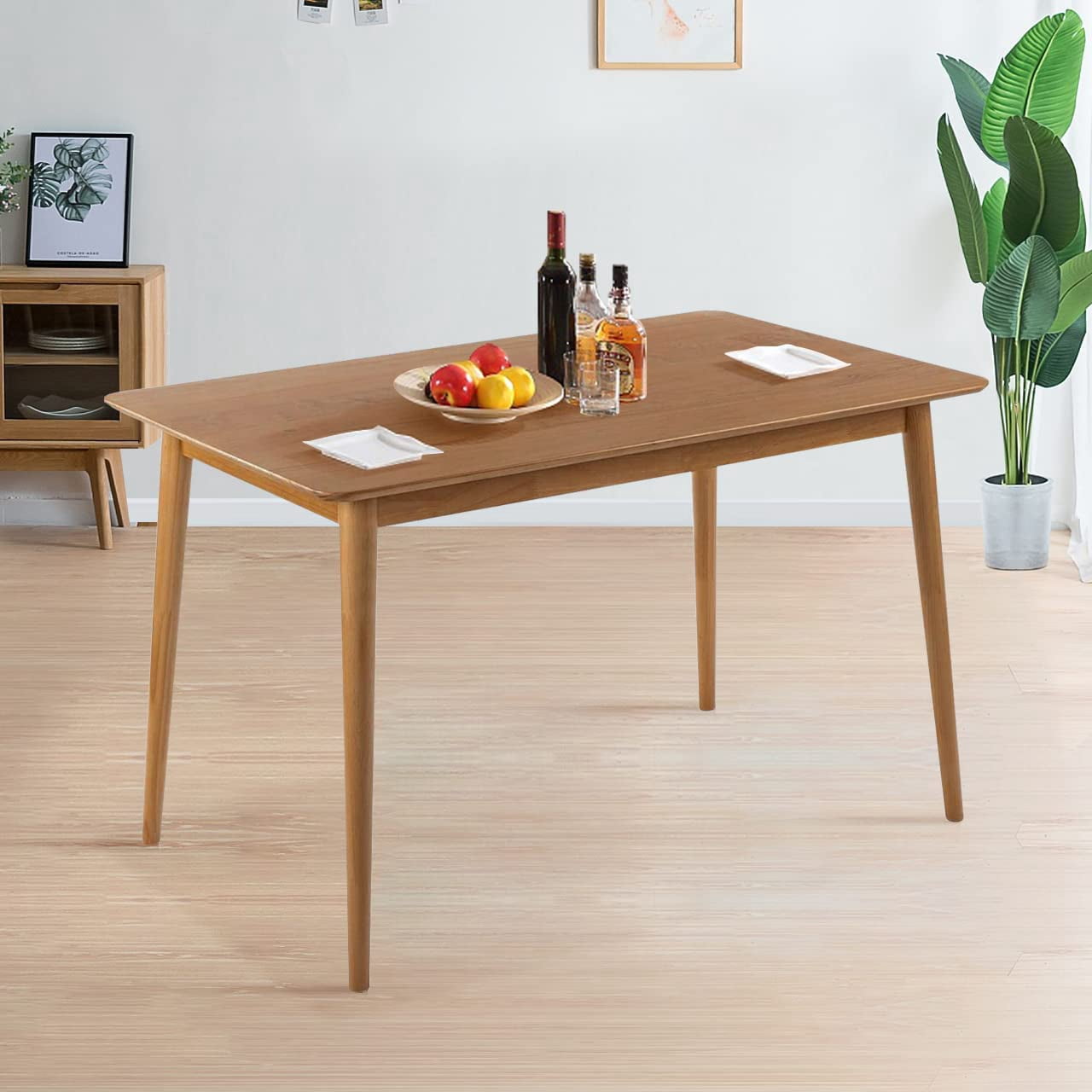Kitchen Table 47.2inch Dining Table with Solid Legs, Easy to Assemble ...
