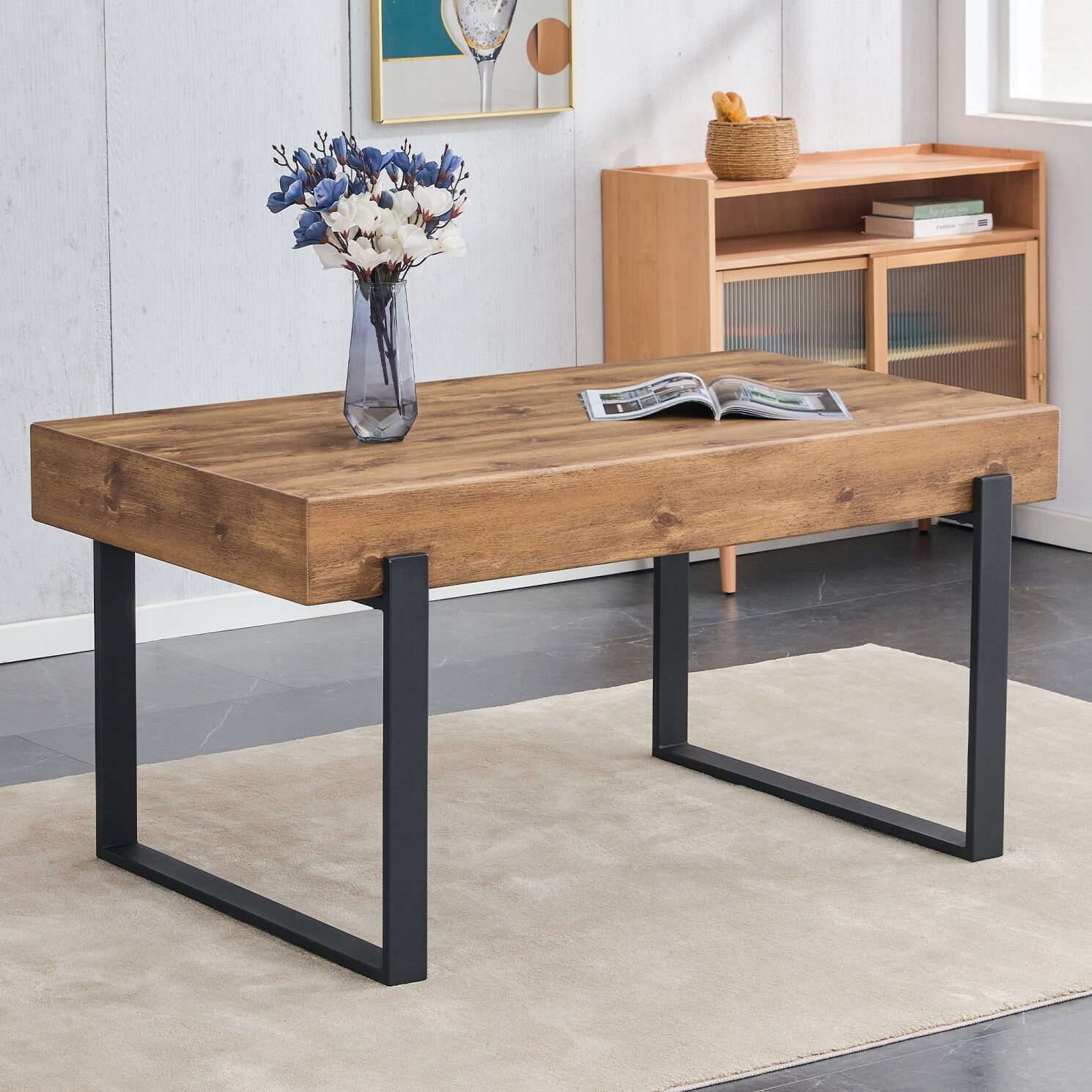 Kitchen Table, 59" Dining Table, Modern Dining Room Table, Rectangular ...