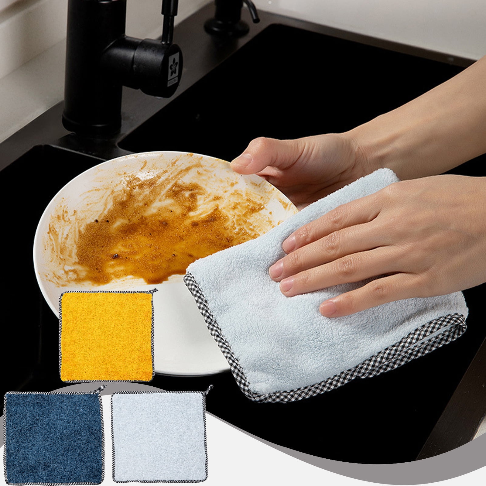 Kitchen Table and Bathroom Cleaning Cloths, Fiber - made and Multi ...
