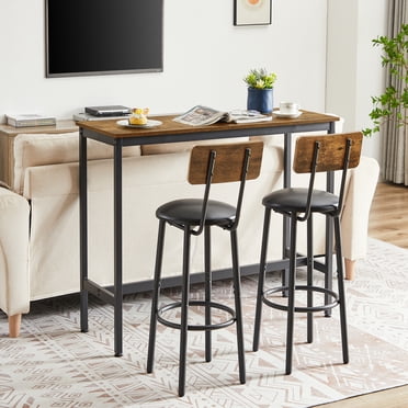 Homury 3 Piece Dining Table Set with Cushioned Chair Small Kitchen ...