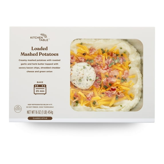 Kitchen Table Loaded Mashed Potatoes Oven Ready Prepared Meal, 16 oz ...
