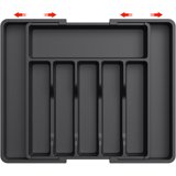 Kitchen Tableware Storage Box, Adjustable Plastic Storage for Spoons ...