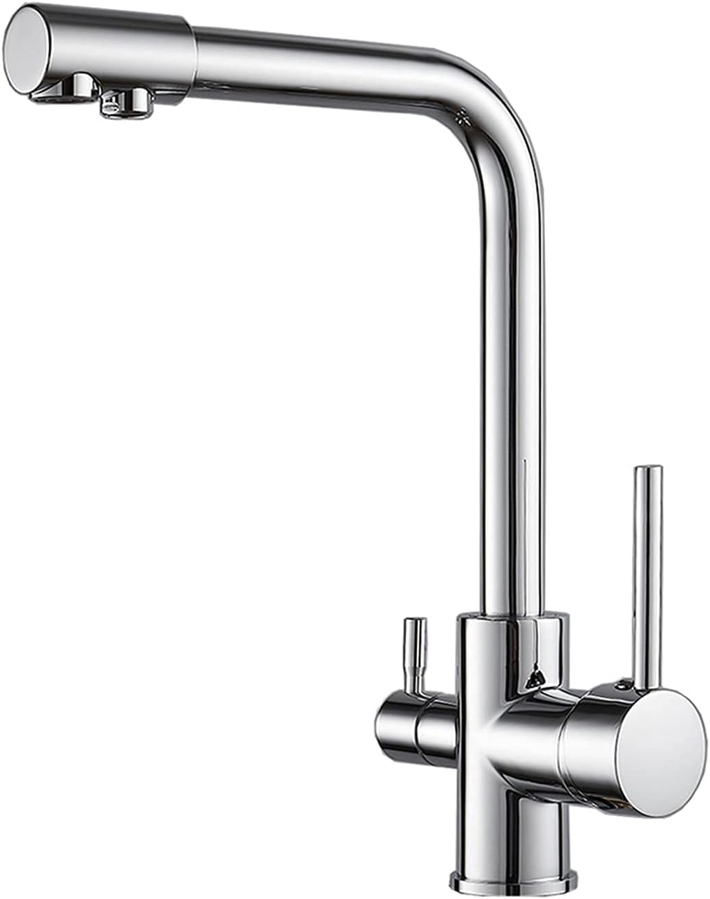 Kitchen Tap Brass Kitchen Faucet 360°Rotation Kitchen Sink Mixer Double ...