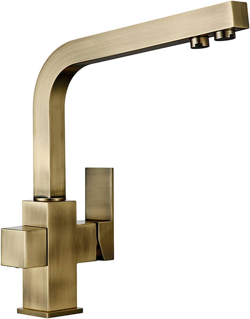 Kitchen Tap Brass Kitchen Faucet 360°Rotation Kitchen Sink Mixer Double ...