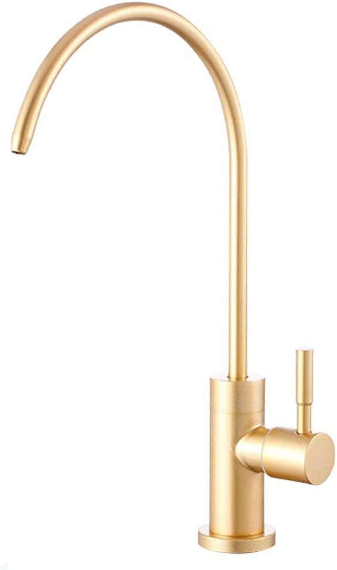 Kitchen Tap Brushed Gold Window Taps 360 Rotation Fits Systems Kitchen Sink Tap Reverse Osmosis ...