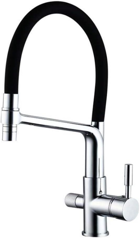 Kitchen Taps 3 Way Kitchen Sink Mixer Tap Brass Hot and Cold Pure Water ...