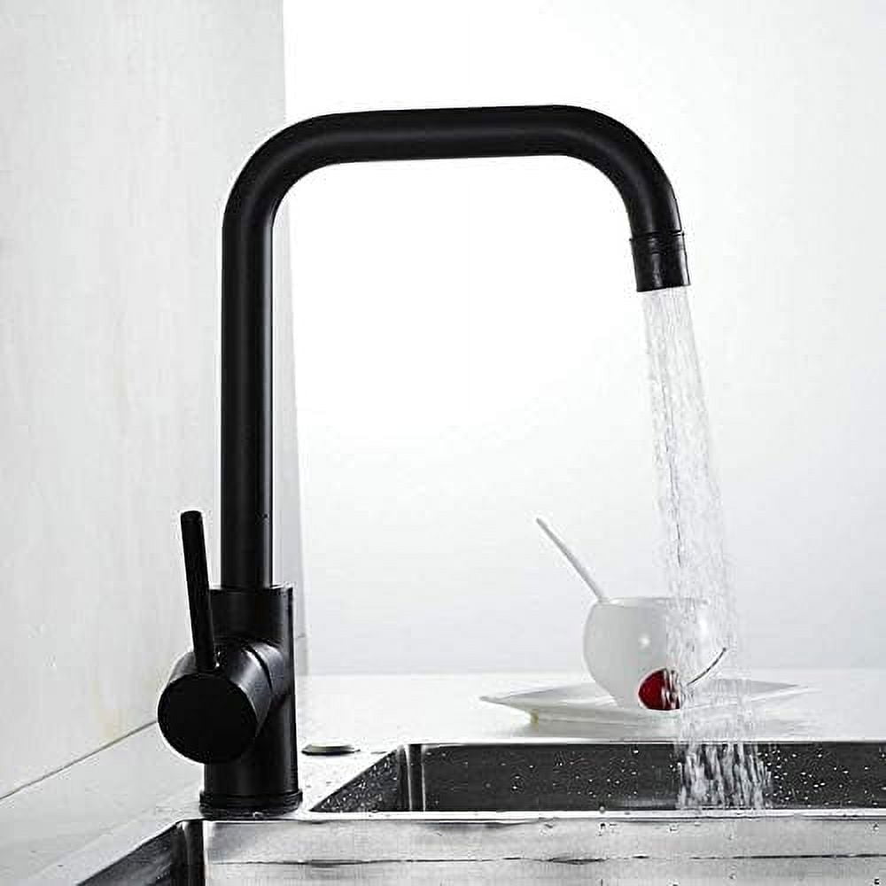 Kitchen Taps Faucet Matt Black Kitchen Mixer 360 ° Rotating Tap Switch ...