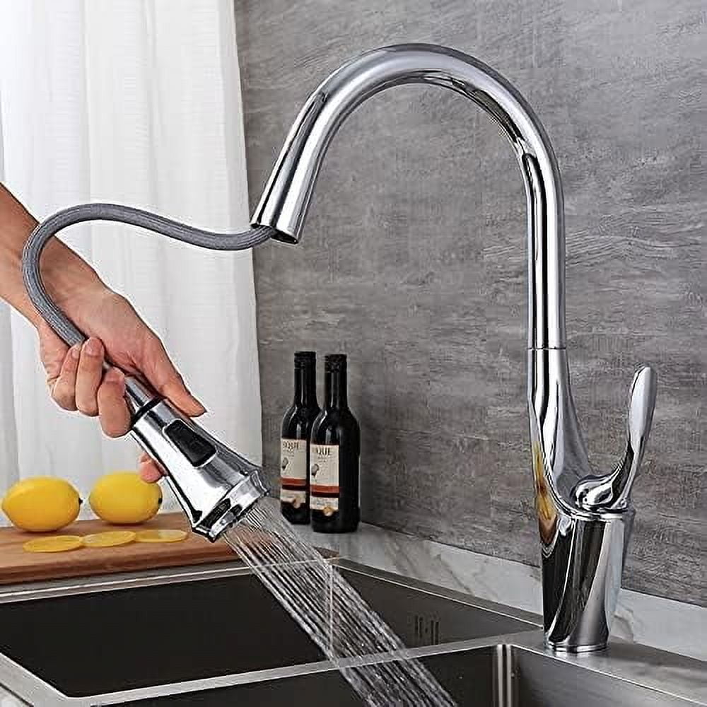 Kitchen Taps Mixer Pull Out Spray Chromerass Pull Out Kitchen Faucets ...