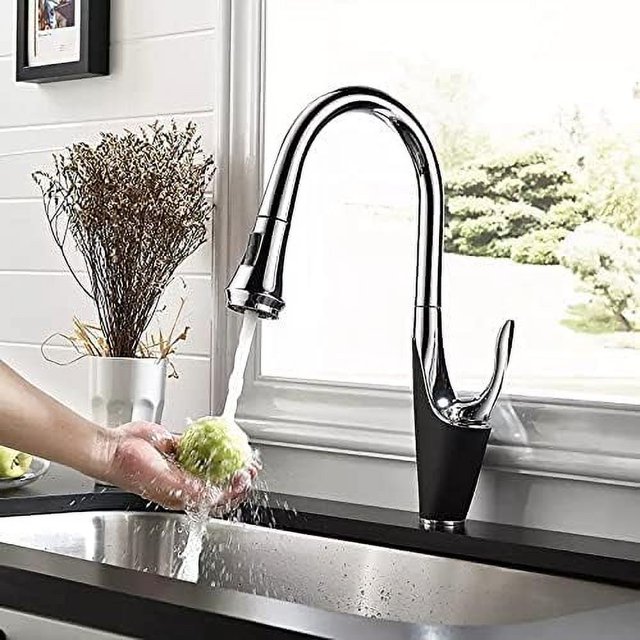 Kitchen Taps Mixer Pull Out Spray Chromerass Pull Out Kitchen Faucets ...