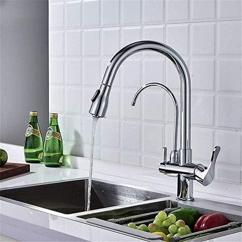 Kitchen Taps Sink Faucet Pull Type 360 Degree Faucet Hot and Cold ...