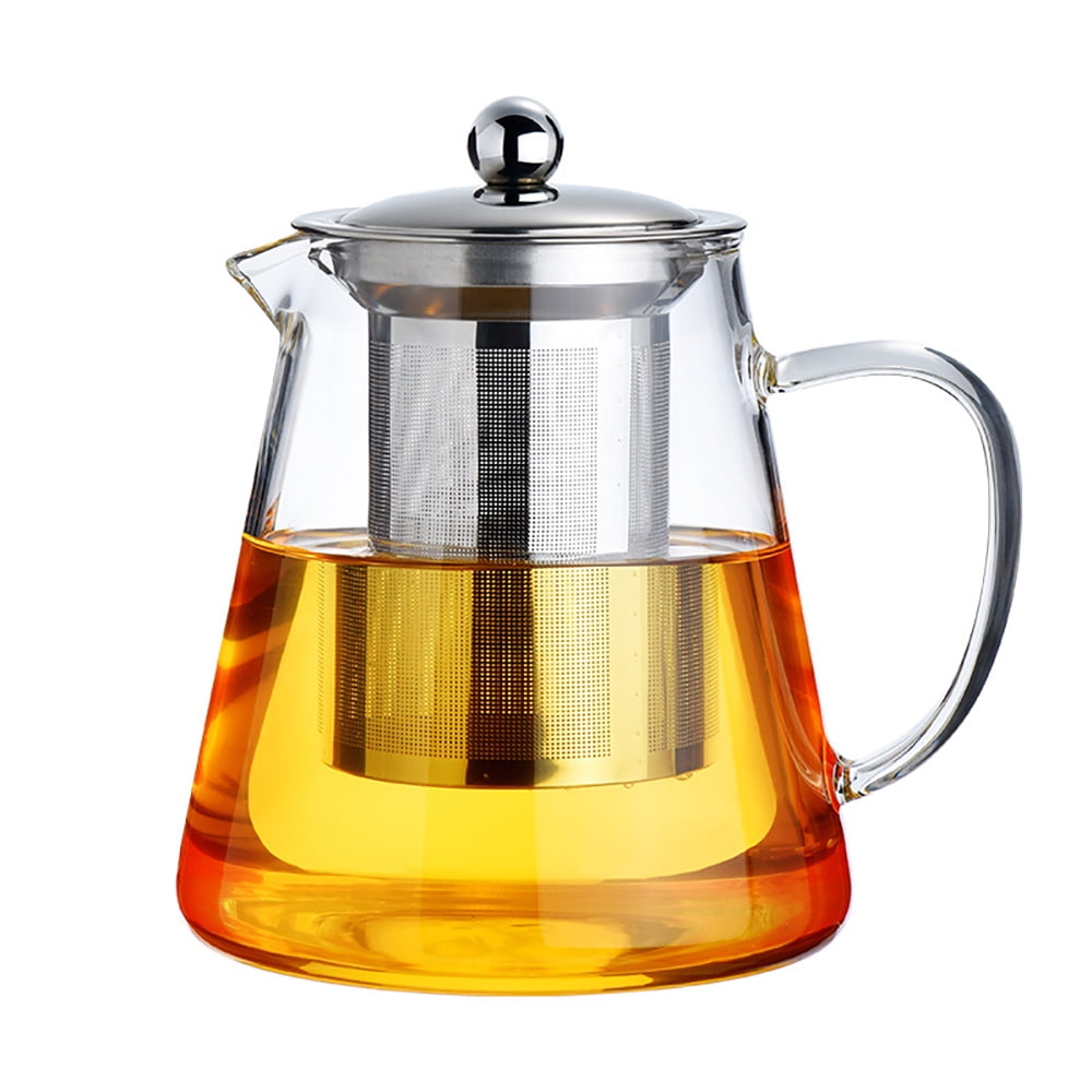 Kitchen Teapot for Loose Tea Glass Teapot 16.9 fl oz (500 ml) Tea ...
