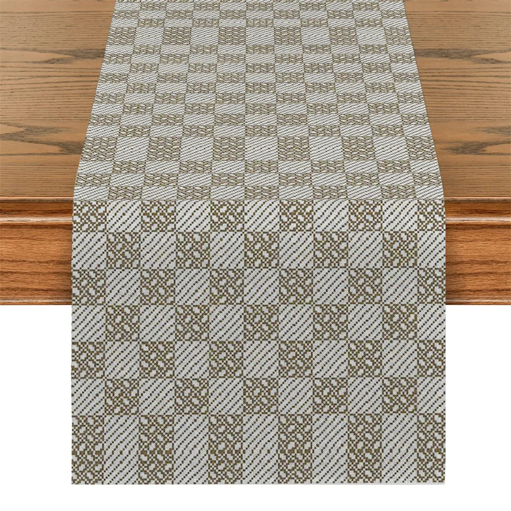 Kitchen Tile Pattern Table Runner ration Home r Dinner Table ration ...