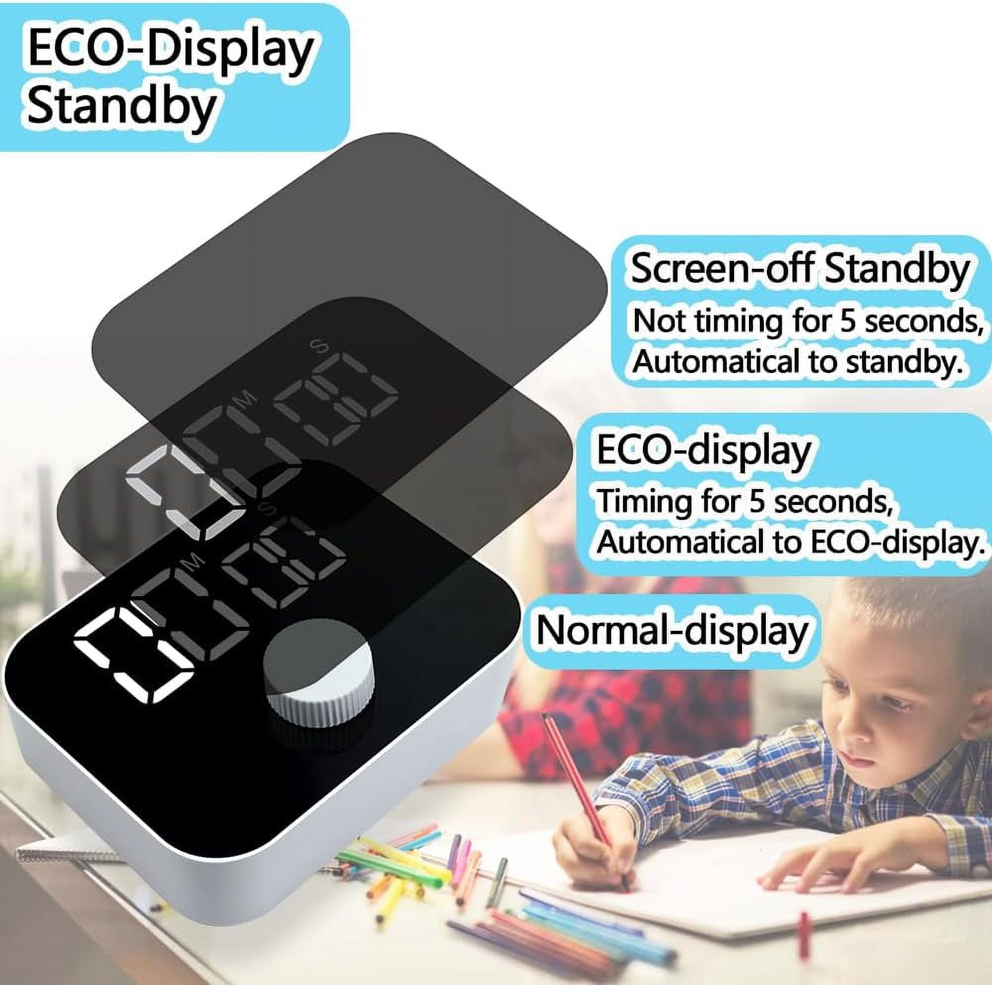 Kitchen Timer Digital for Kids, 99 Minutes Large LED Countdown Timer ...