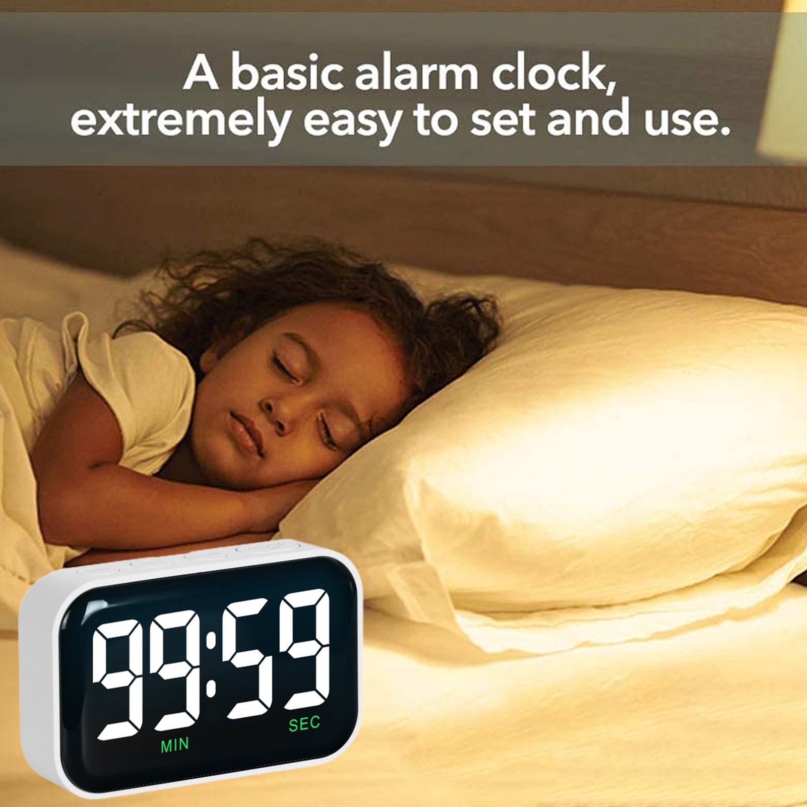 Kitchen Timer Digital LED Display 2 Brightness 3 Volumes Magnetic 100 ...