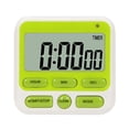 Kitchen Timer With Large Screen, Adjustable Alarm, Green Digital Timer ...