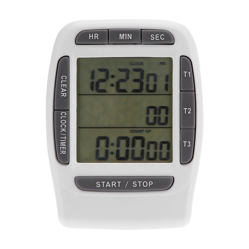 Kitchen Timer, Portable Digital Multi-Channel 3 Channels LCD Timer ...
