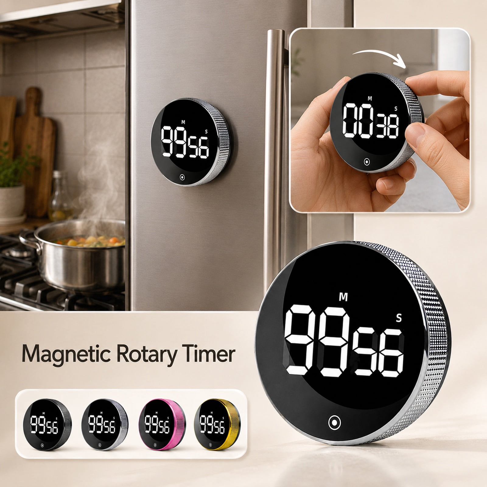Kitchen Timers for Cooking, Magnetic Digital Cooking Timer ...