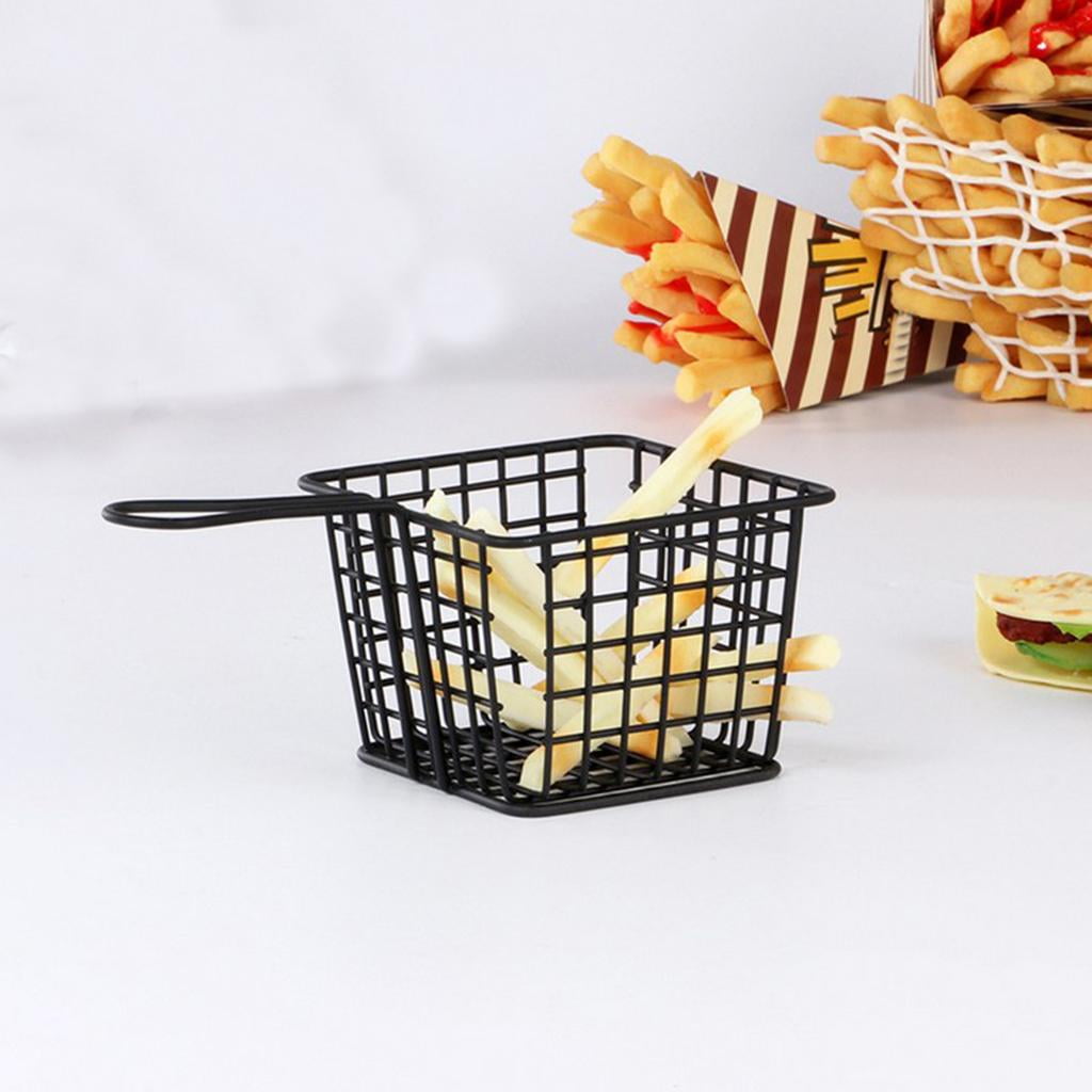Kitchen Tool Rectangle Iron Basket Mesh Strainer Food Serving ...