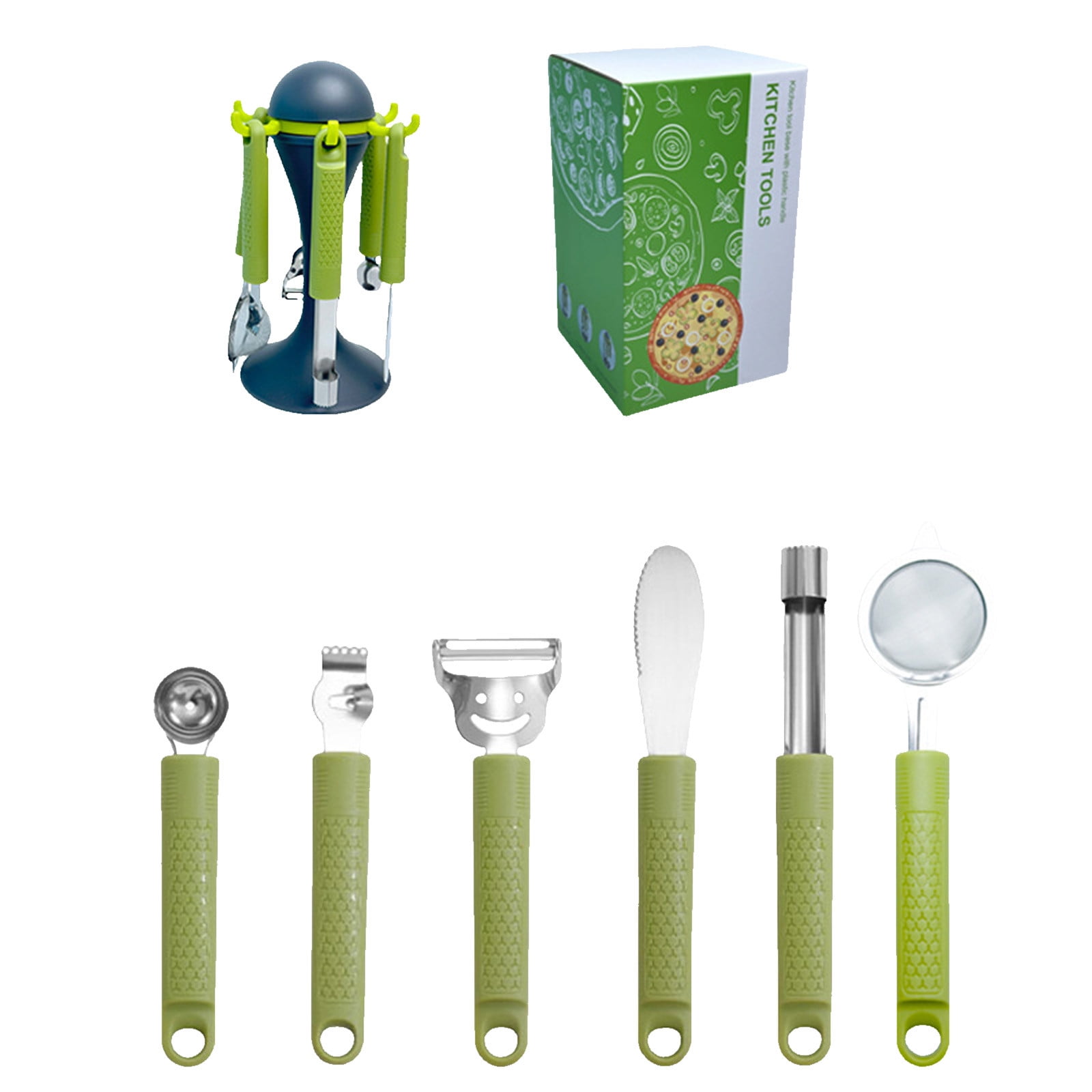 Kitchen Tool Set 6-Piece Pizza Baking Tools with Peeler and Bottle ...