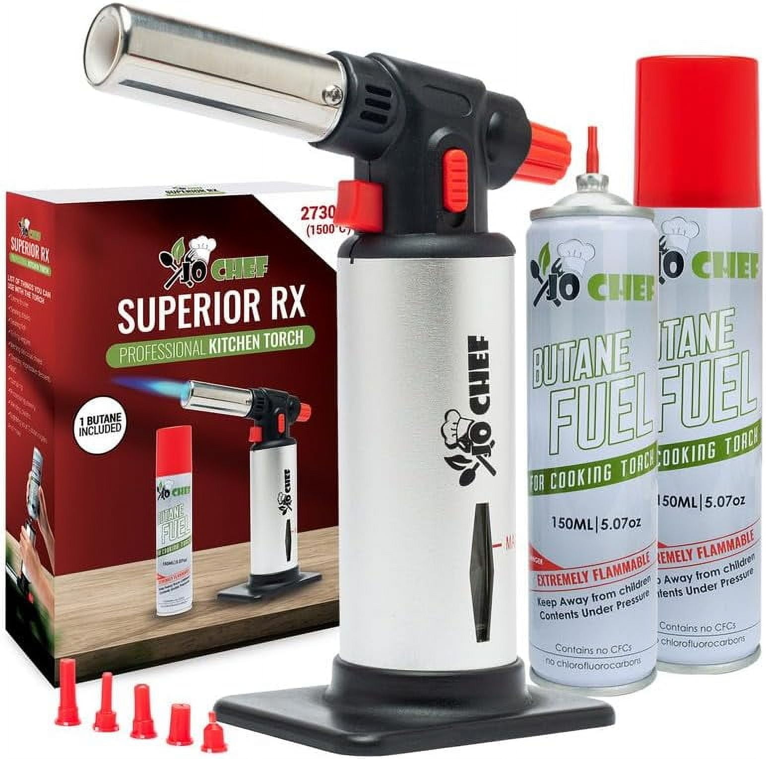 Kitchen Torch Butane included, Refillable Torch Lighter, Creme Brulee ...