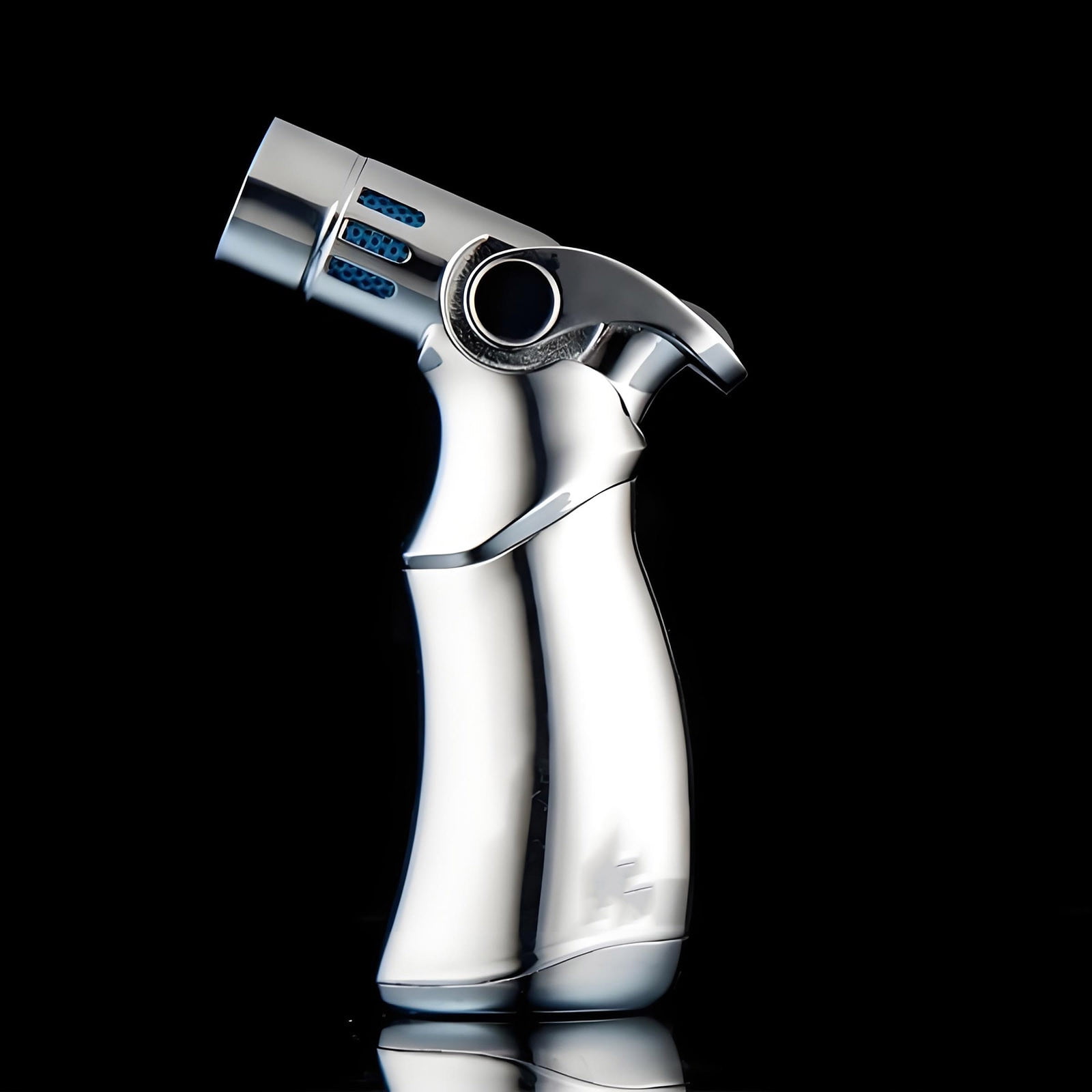 Kitchen Torch Lighter with Gift Box,Quad 4 Jet Flame Refillable Butane ...