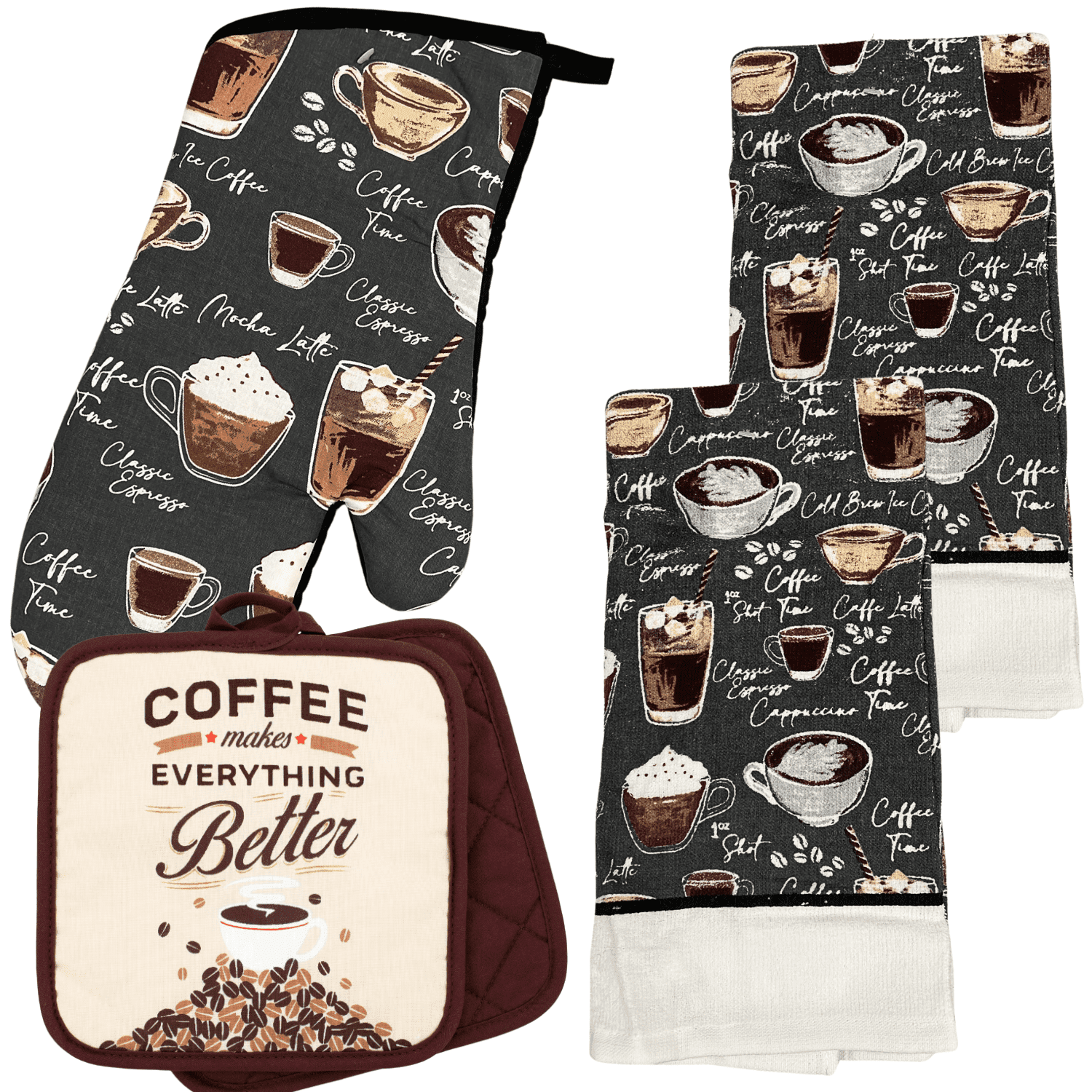 Kitchen Towel Set of 7 - Kitchen Towel Set with 3 Kitchen Towels 2 Oven ...