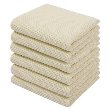Smiry 100% Cotton Waffle Weave Kitchen Dish Cloths, 6-Pack, Quick ...