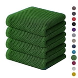 Kitchen Towels，4-Pack Dish Towels 100% Cotton Waffle Weave Ultra Soft ...