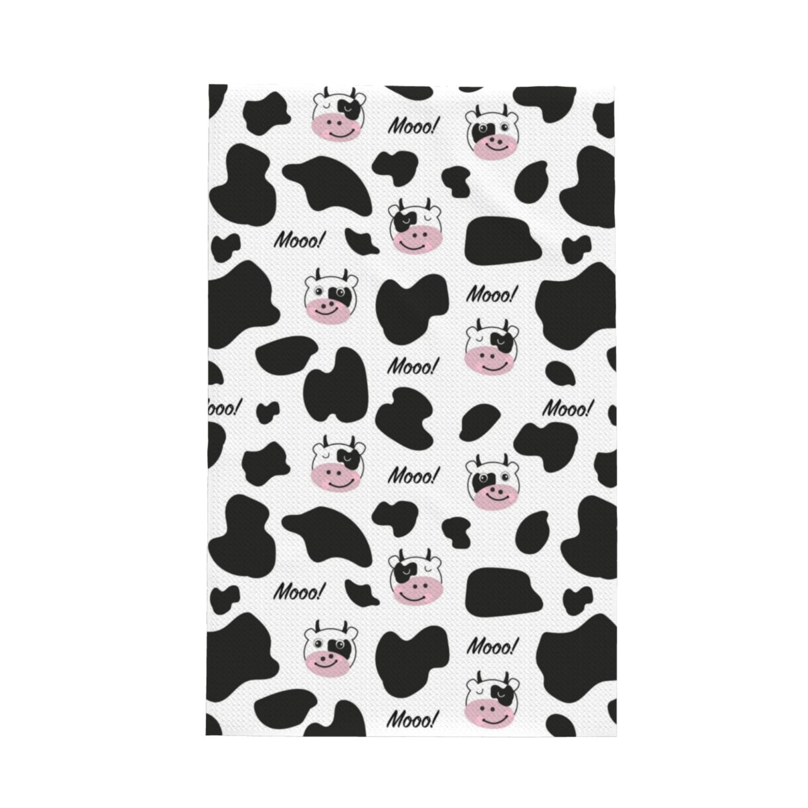 Kitchen Towels - Cartoon Cute Cow Print Cow Head Quick Drying Absorbent ...