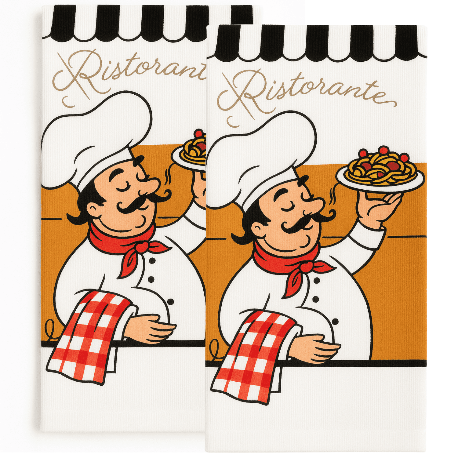 Kitchen Towels Chef Theme - Dish Towels Chef Classic Theme - Tea Towels ...