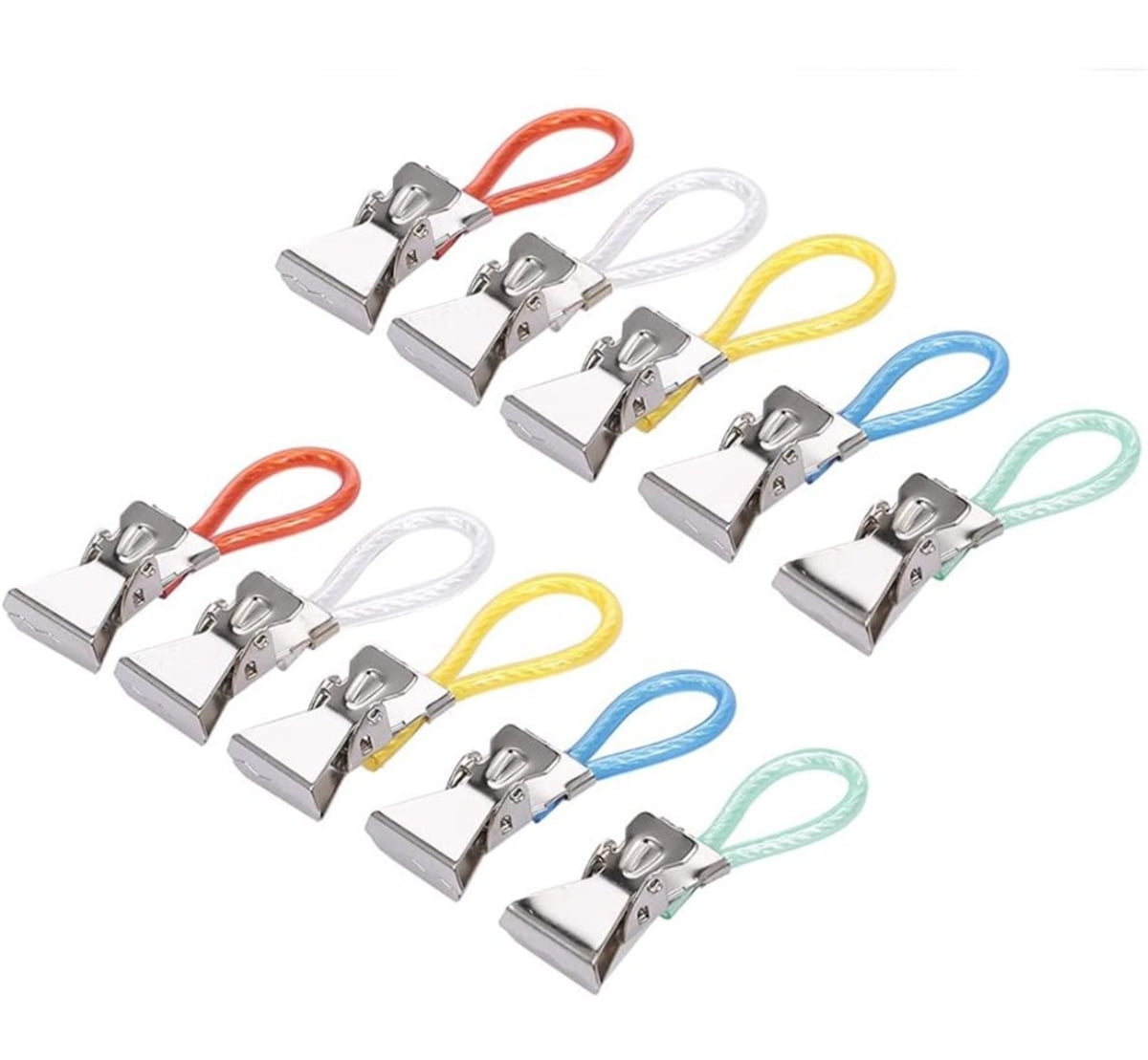 Kitchen Towels Clips 10 Pcs,5 Colors Metal Towel Clip,Storage Clip with ...