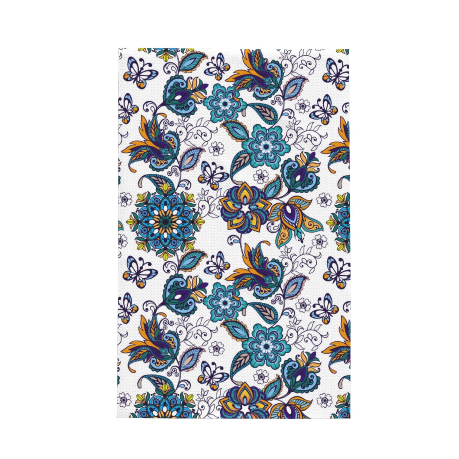 Kitchen Towels - Elegant Flower Butterfly Paisley Absorbent Quick ...