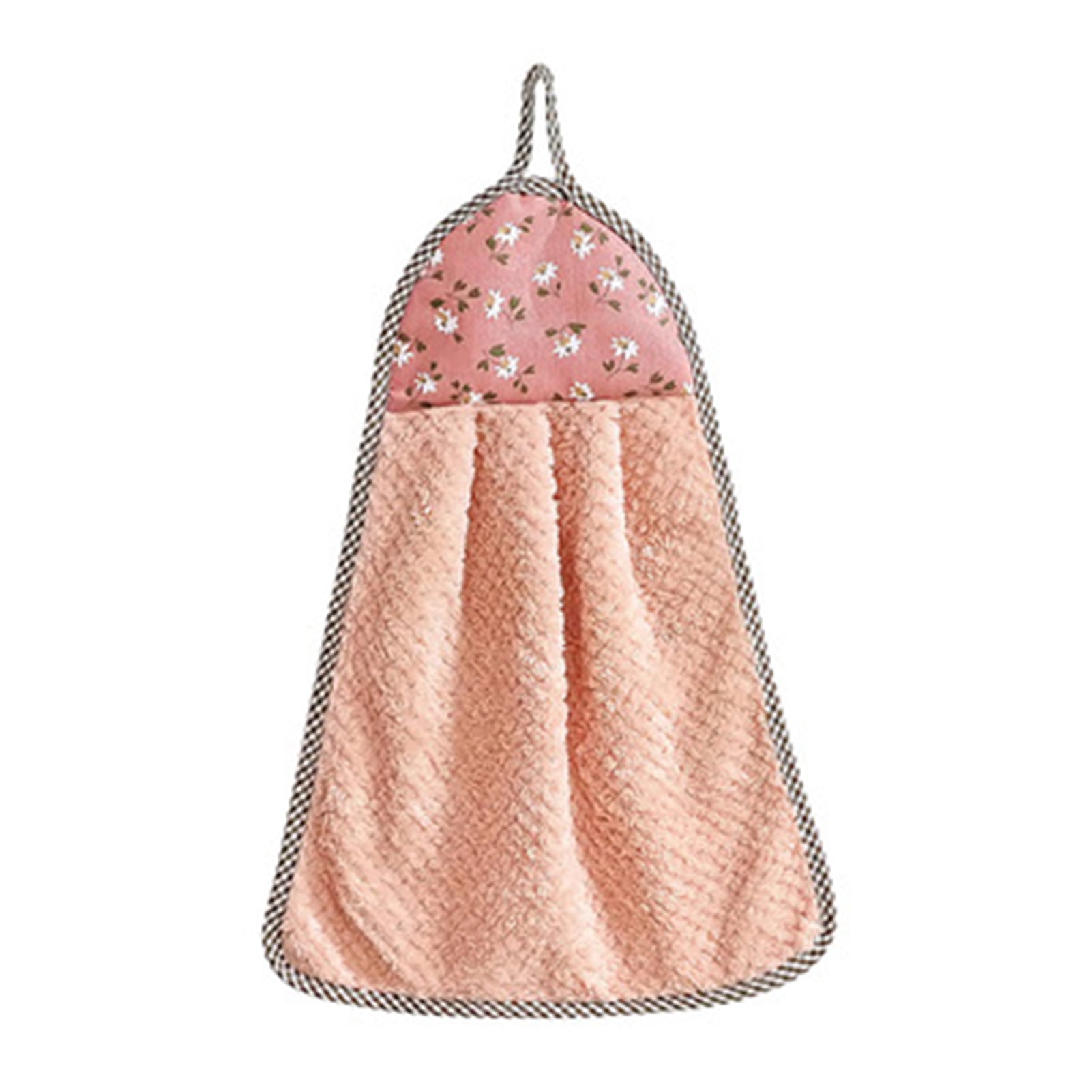 Kitchen Towels Flower Floral Hanging Towel with Loop Soft Absorbent ...