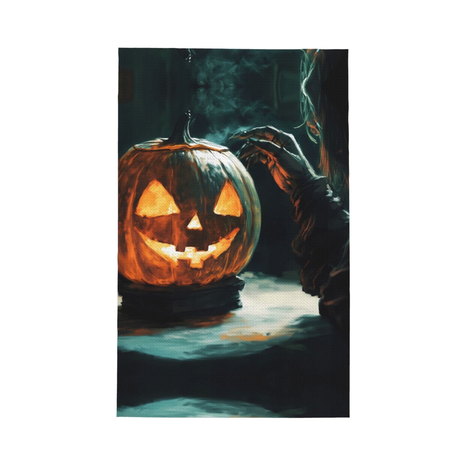 Kitchen Towels Halloween Witch Mysterious Pumpkin Waffle Soft Dish ...