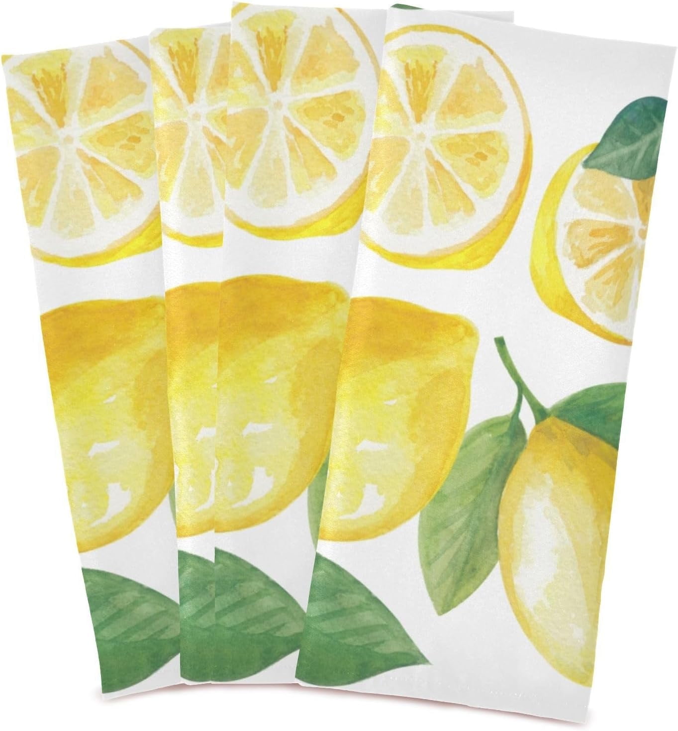 Kitchen Towels Lemon Yellow Pattern Cleaning Towel Absorbent Hand ...