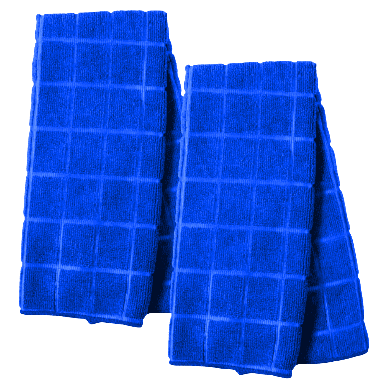 Kitchen Towels - Navy Blue Windowpane Pattern Kitchen Towels, 15x15 in ...