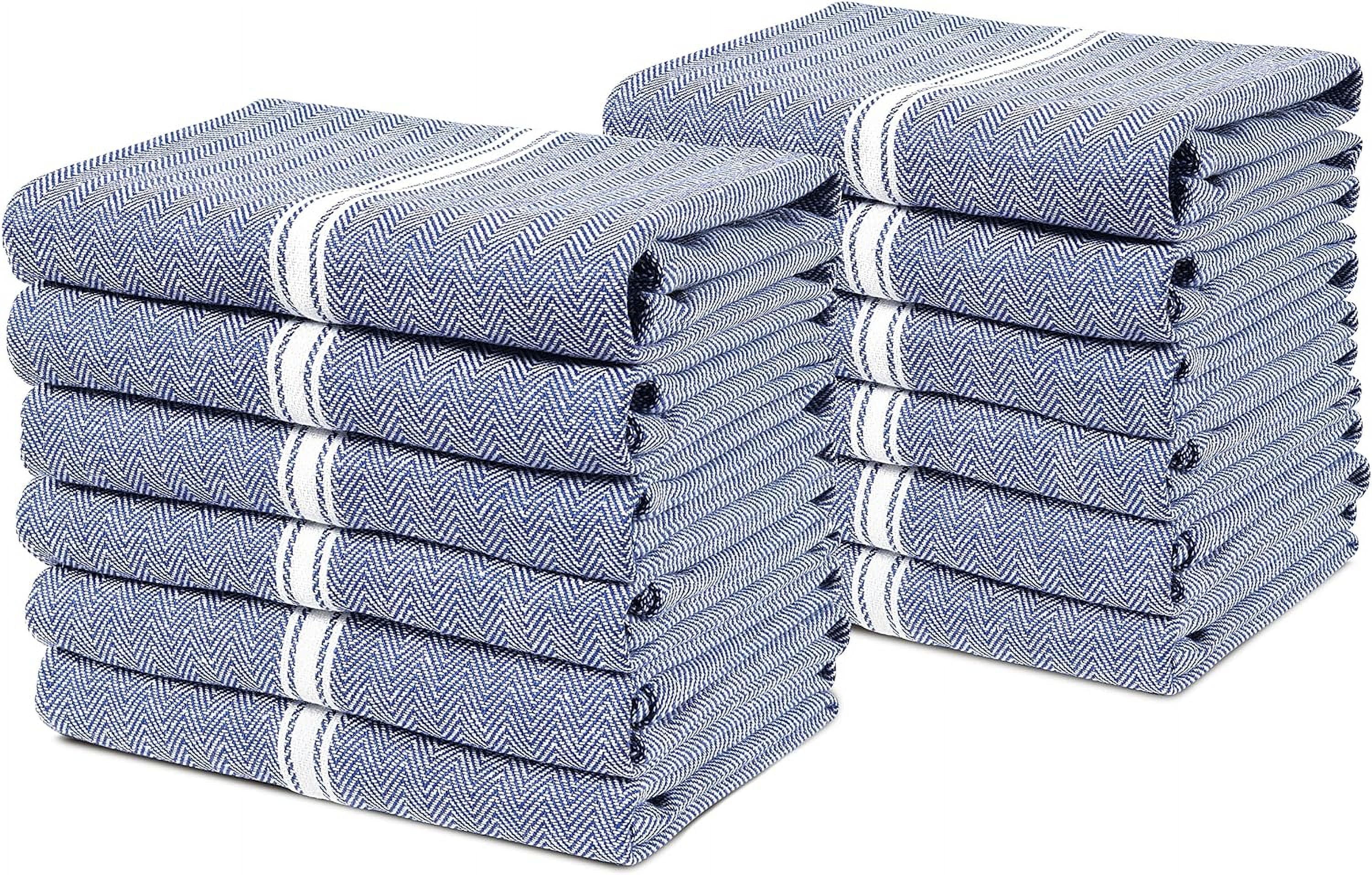 Casa Platino Solid Colored Dish Towels, 100% Cotton, Super Absorbent ...