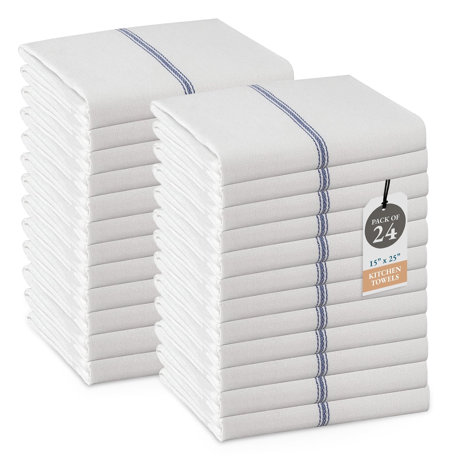 Kitchen Towels Set - 100% Pure Cotton Super Absorbent Hand Towel, Grey ...