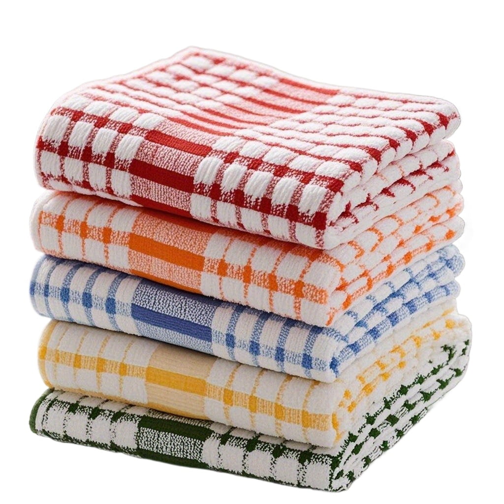 Kitchen Towels and Dishcloths Set, Set of Bulk Cotton Dish for Washing ...