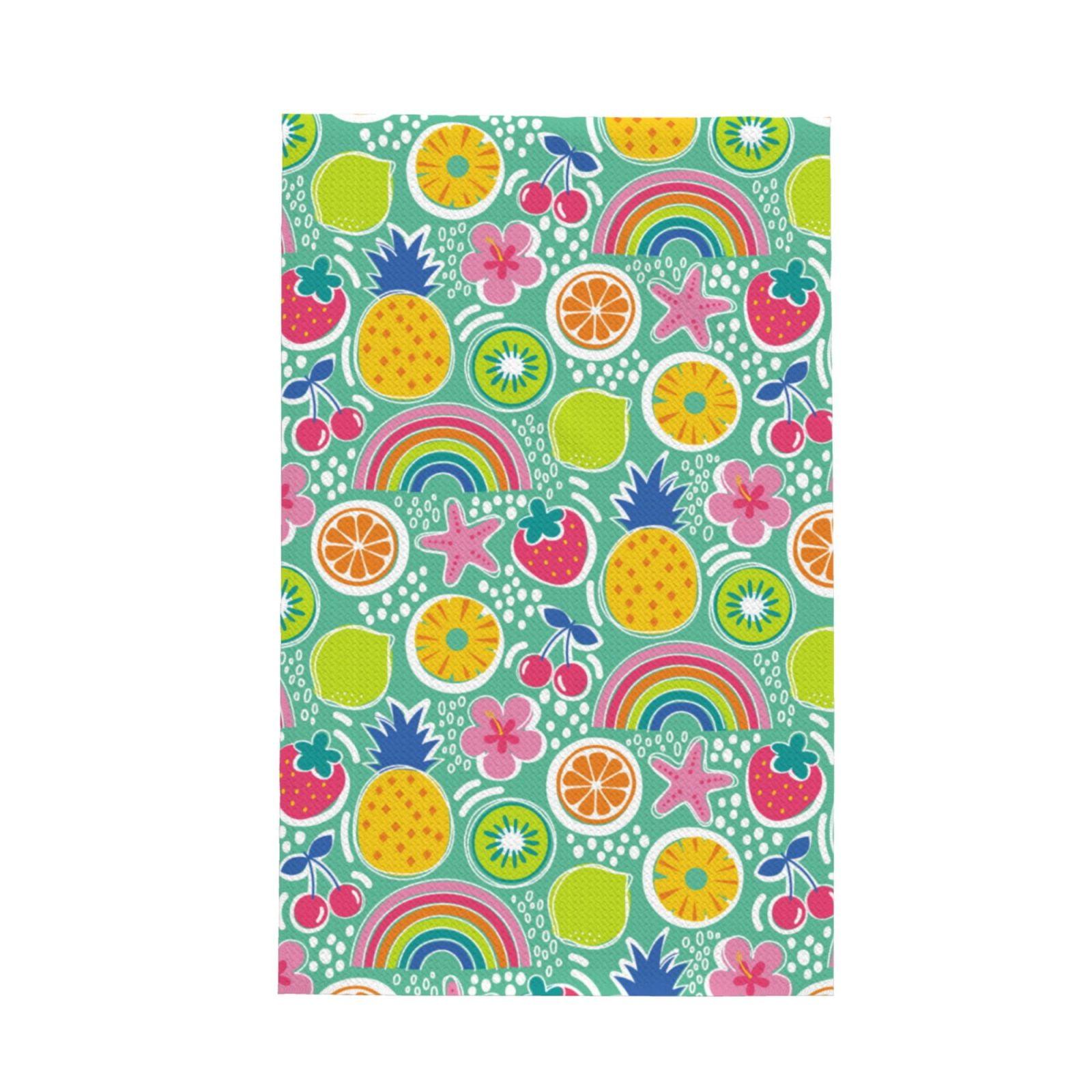 Kitchen Towels - colorful fruit rainbow Absorbent Quick Drying Dish ...