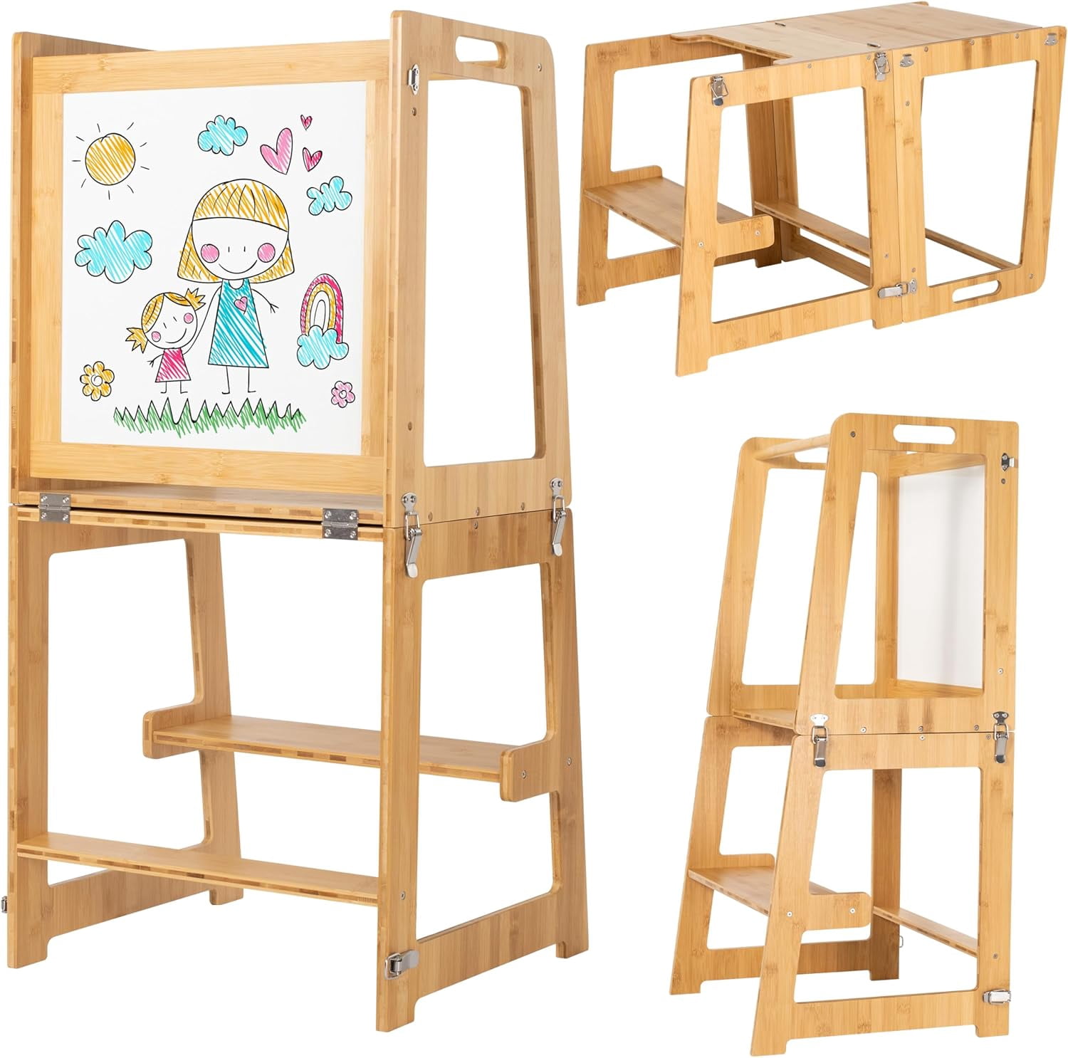 Kitchen Tower for Toddlers - 4-in-1 Toddler Standing Tower - Foldable ...