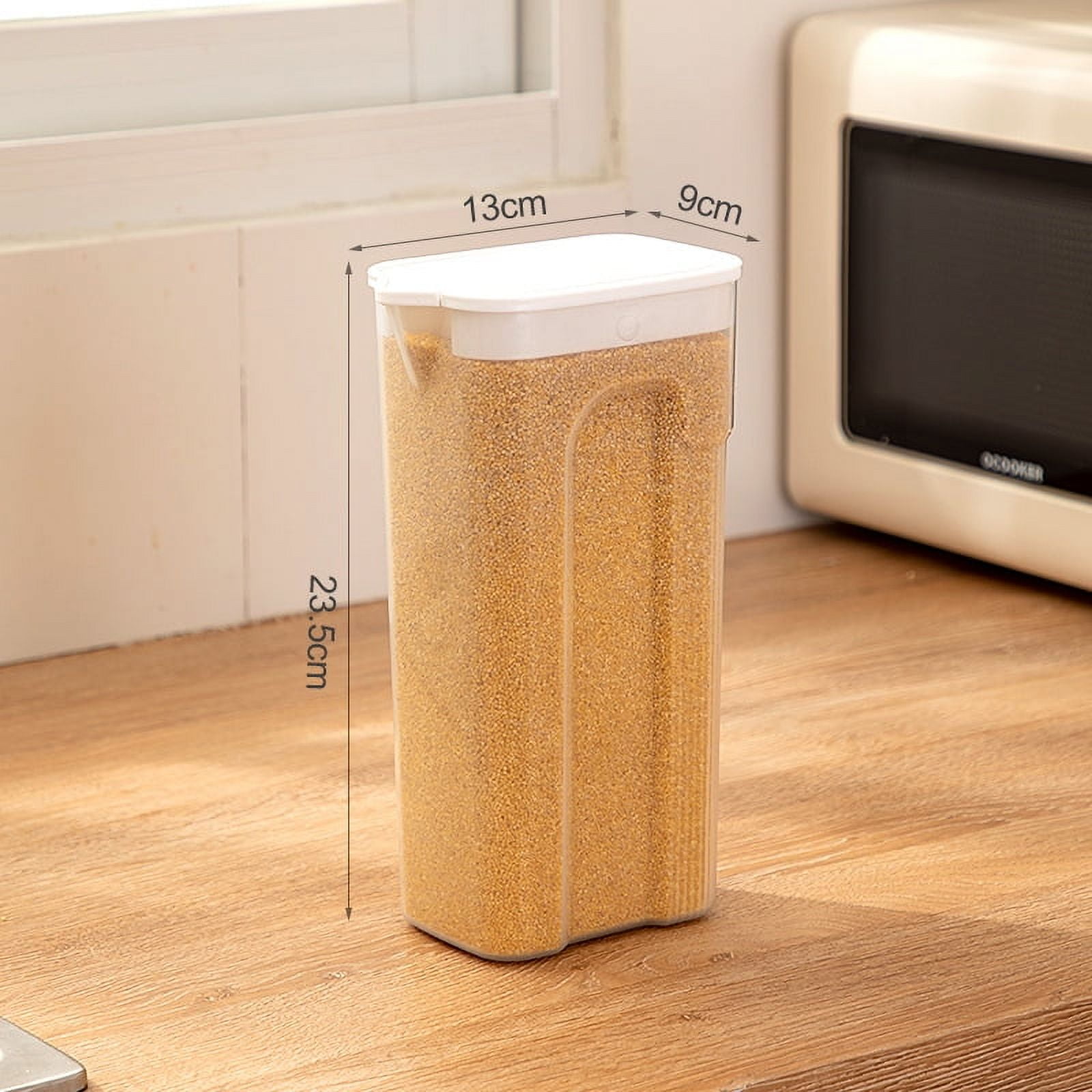Kitchen Transparent Sealed Jar Plastic Household Cereals Grains Storage ...