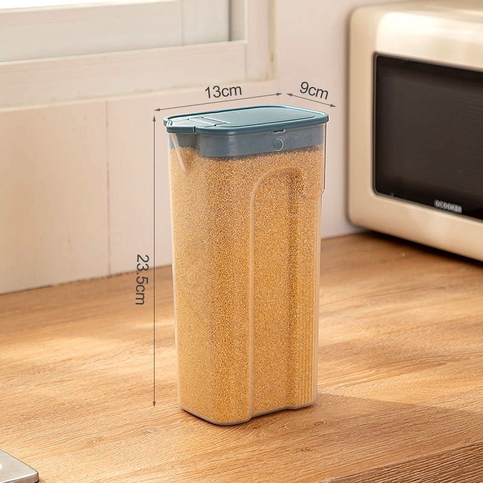 Kitchen Transparent Sealed Jar Plastic Household Cereals Grains Storage ...