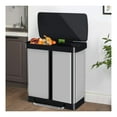 Kitchen Trash Can 16 Gallon/ 60L Stainless Steel Trash Can with Lid ...