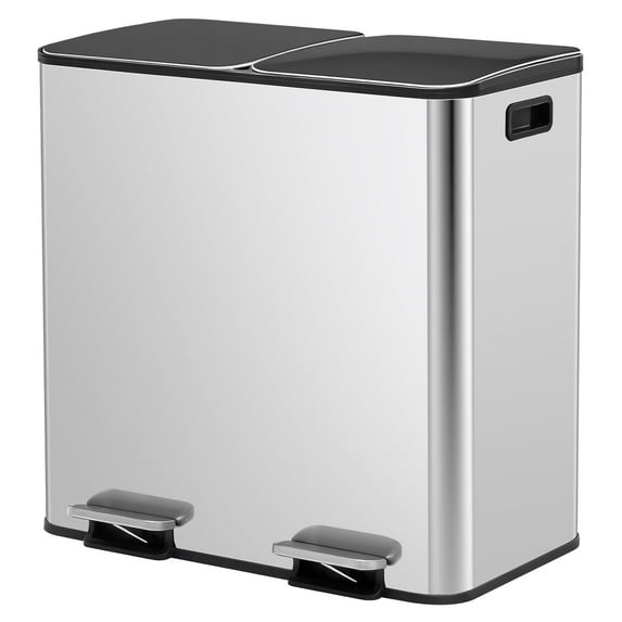 Kitchen Trash Can, 21.2 Gallon Garbage Can with Dual Inner Bins, 80 ...