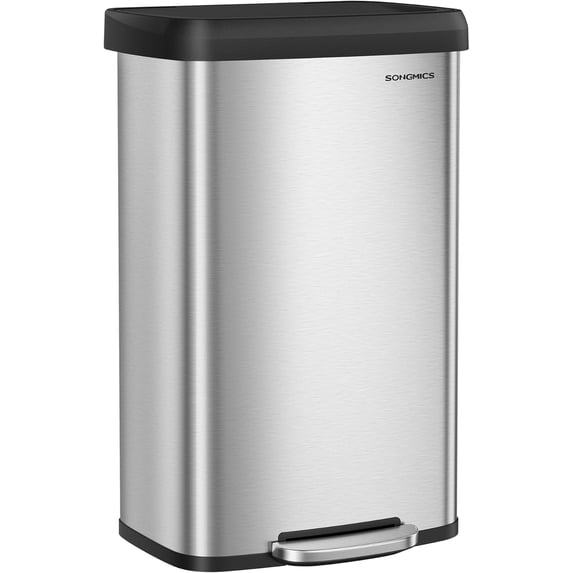 Kitchen Trash Can Gallon L) Stainless Garbage Can with Stay-Open Lid ...