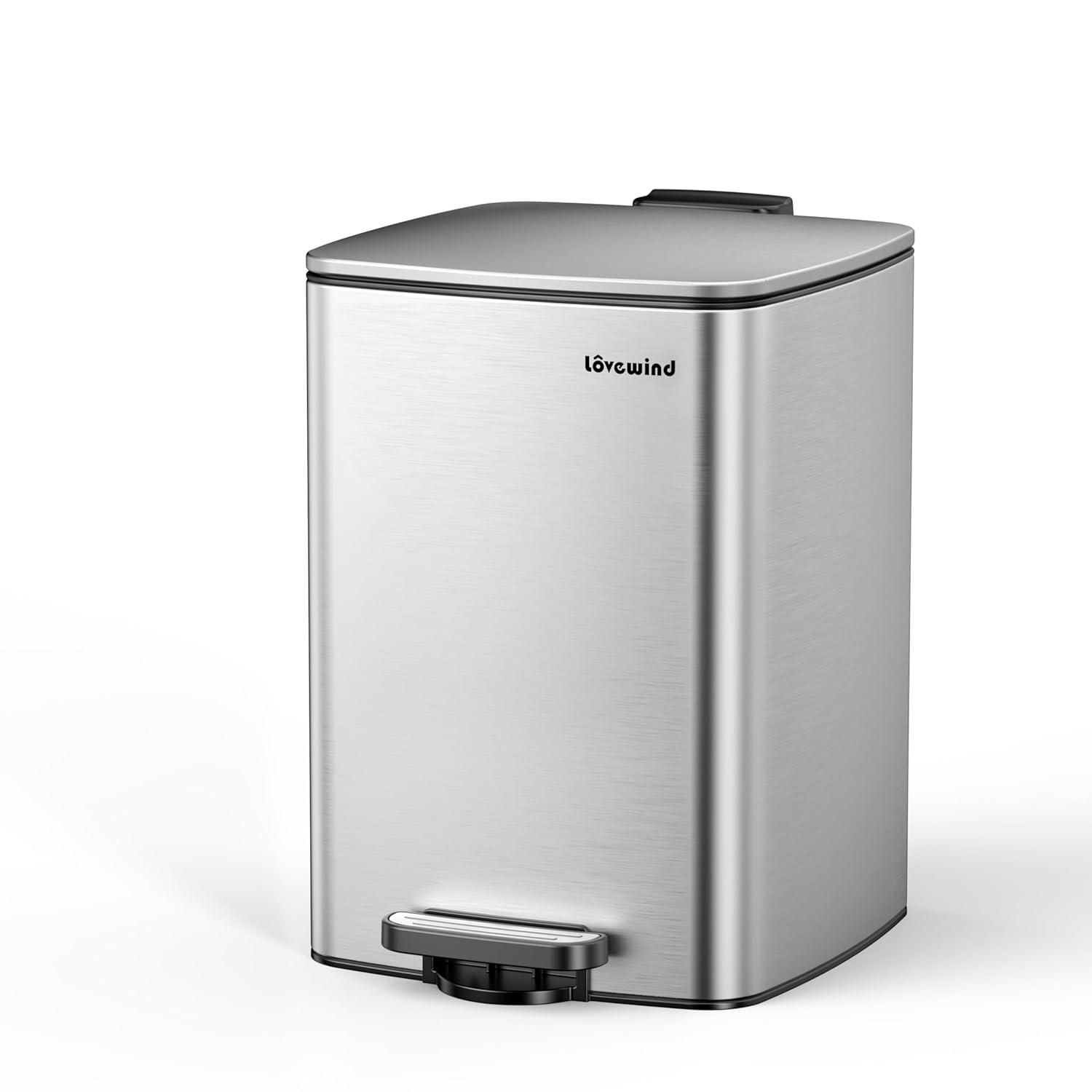 Kitchen Trash Can with Lid, 5.2 Gallon/20 L Footstep Garbage Can for ...