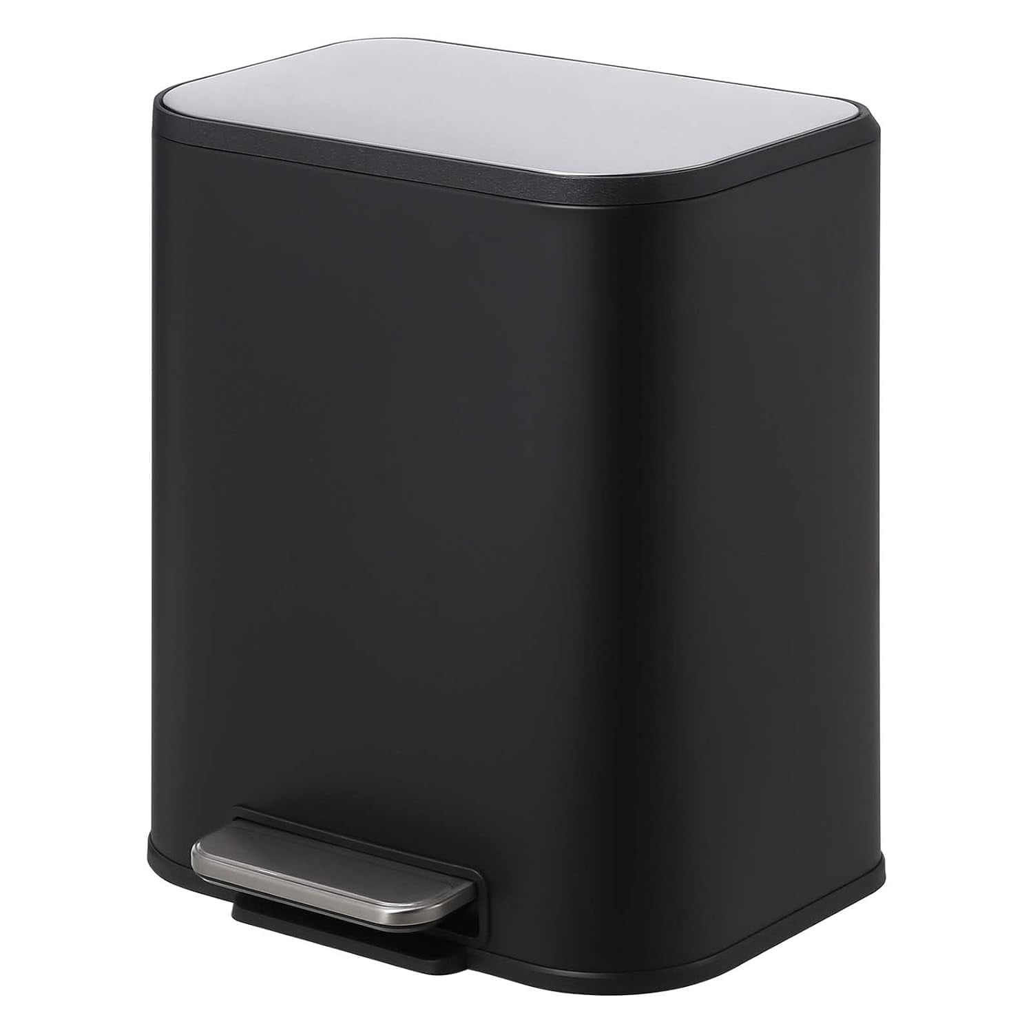 Kitchen Trash Can with Lid, Stainless Steel Garbage Can with Foot Pedal ...